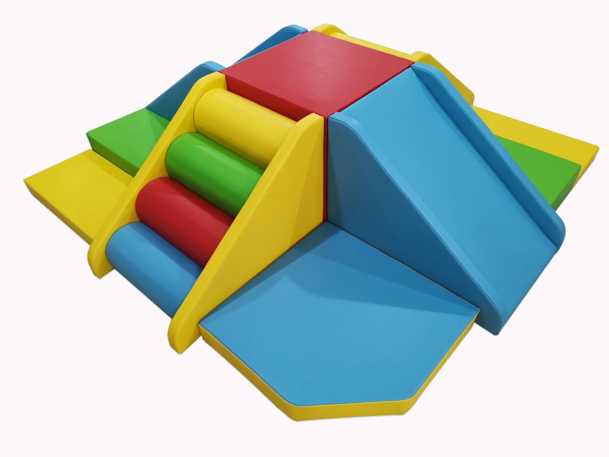 Free shipping Soft Play Set – Pyramid Climb and Slide Combo RT-011A – CITFUN