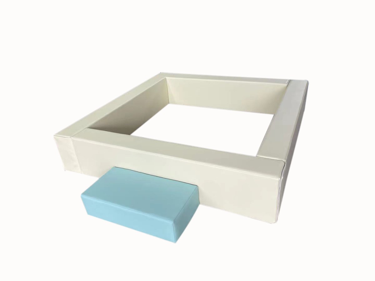 Free shipping all foam 150x150cm square ball pit with step RT-006D – CITFUN